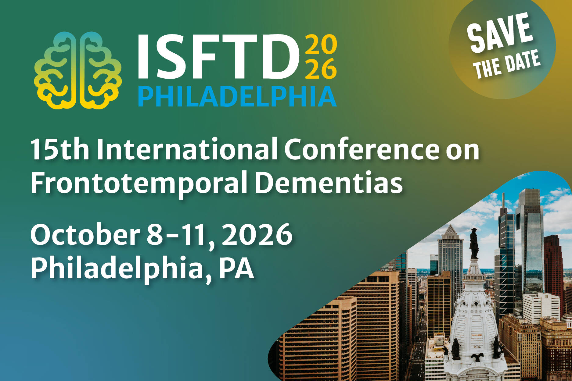 15th International Conference on Frontotemporal Dementias - ISFTD